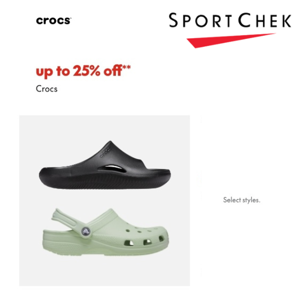 Sport chek crocs store
